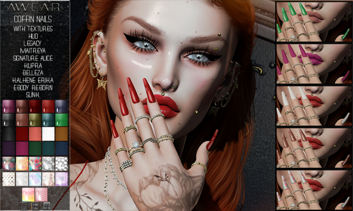 Second Life Marketplace - [Awear]-COFFIN-NAILS